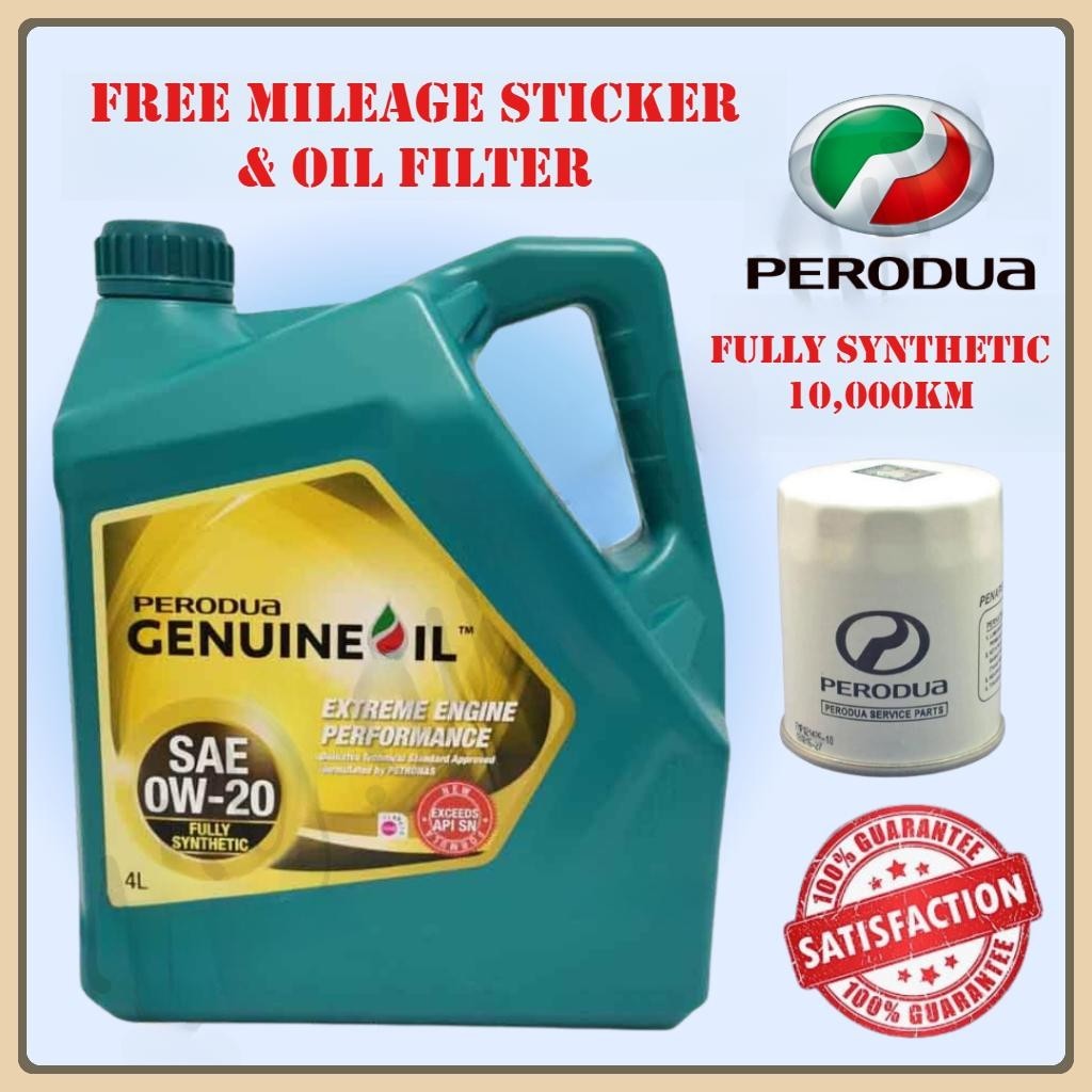 PERODUA FULLY 0W20 4L ALZA BEZZA ARUZ MYVI ATIVA AXIA VIVA ENGINE OIL ...