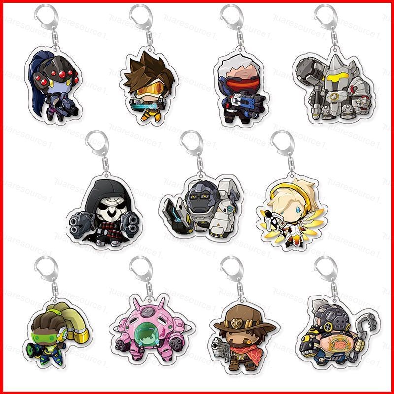 SQ1 Overwatch Shimada Genji Hanzo DVA Tracer Cole Cassidy acylic key ...