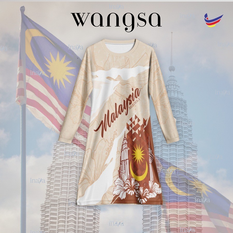 2025 New Design of Merdeka Bunga Raya Full Sublimation Microfiber Viral ...
