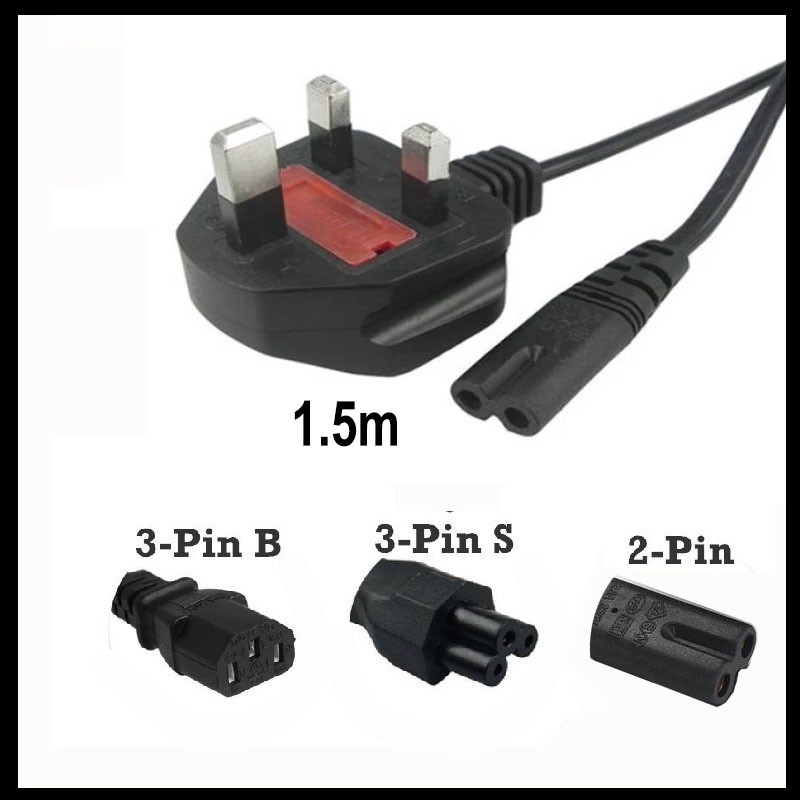 3 PIN 1.5M 700W 2500W UK 2 Figure 8 13A Fuse Desktop PC LCD Monitor ...