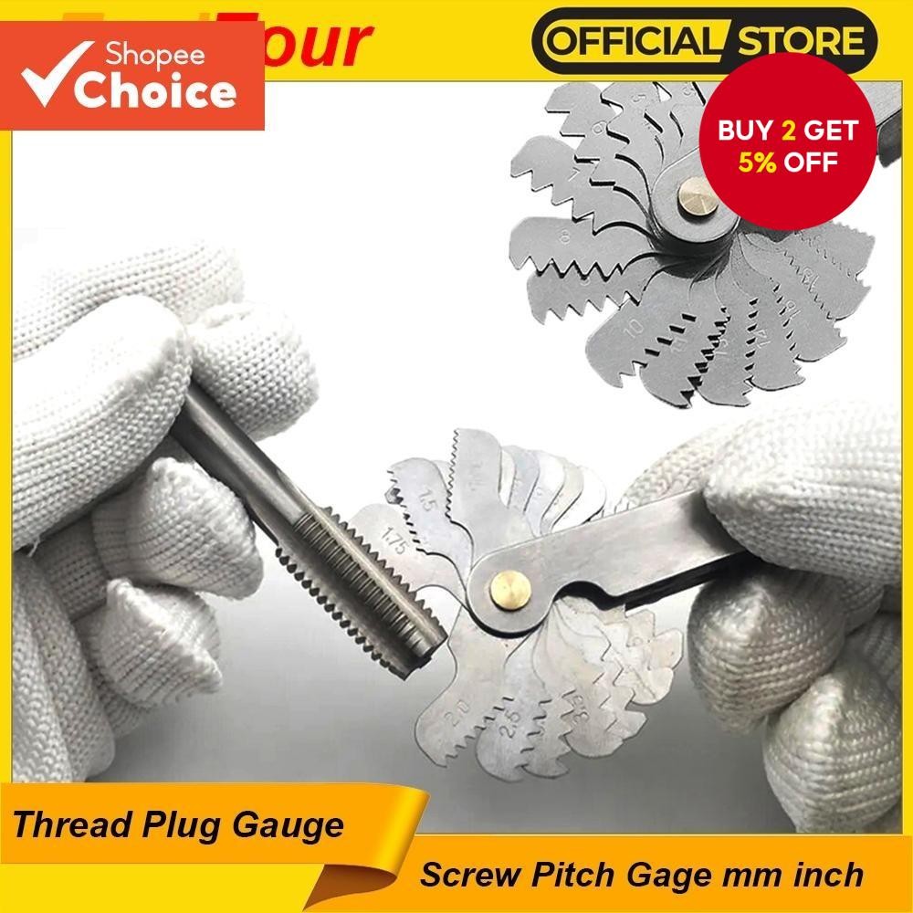 Thread Plug Gauge Metric Imperial MM Gear Tooth Screw Pitch Gage ...
