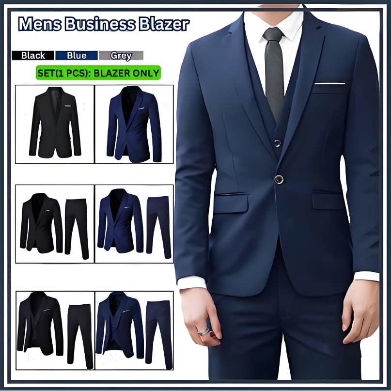 (local delivery)Men's business fit lightweight formal suit jacket ...