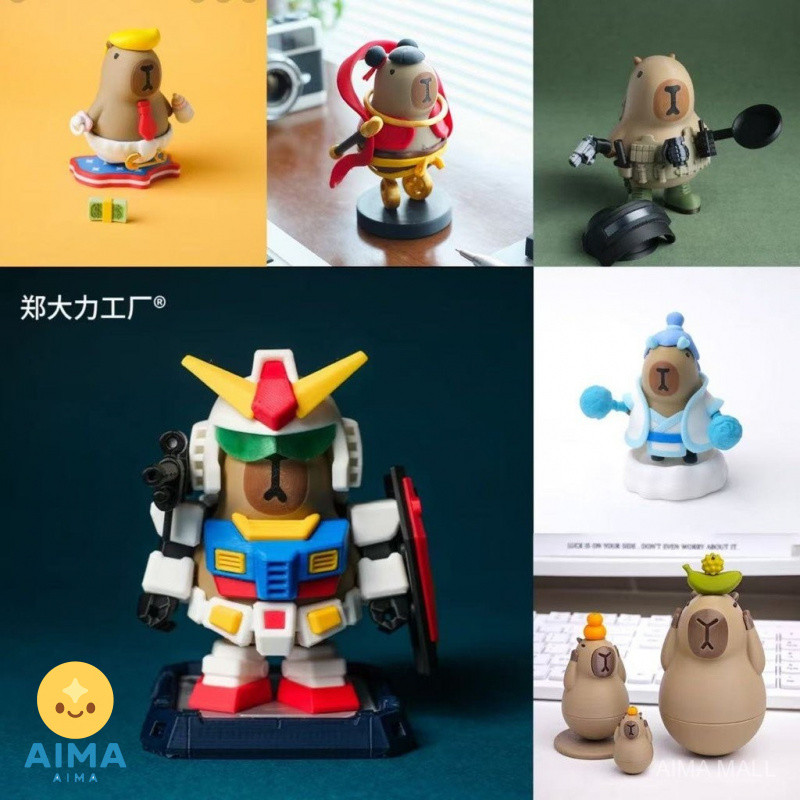 Item Panas Asli Capybara Magnetic Mecha Capybara Plush Stres Relief ...