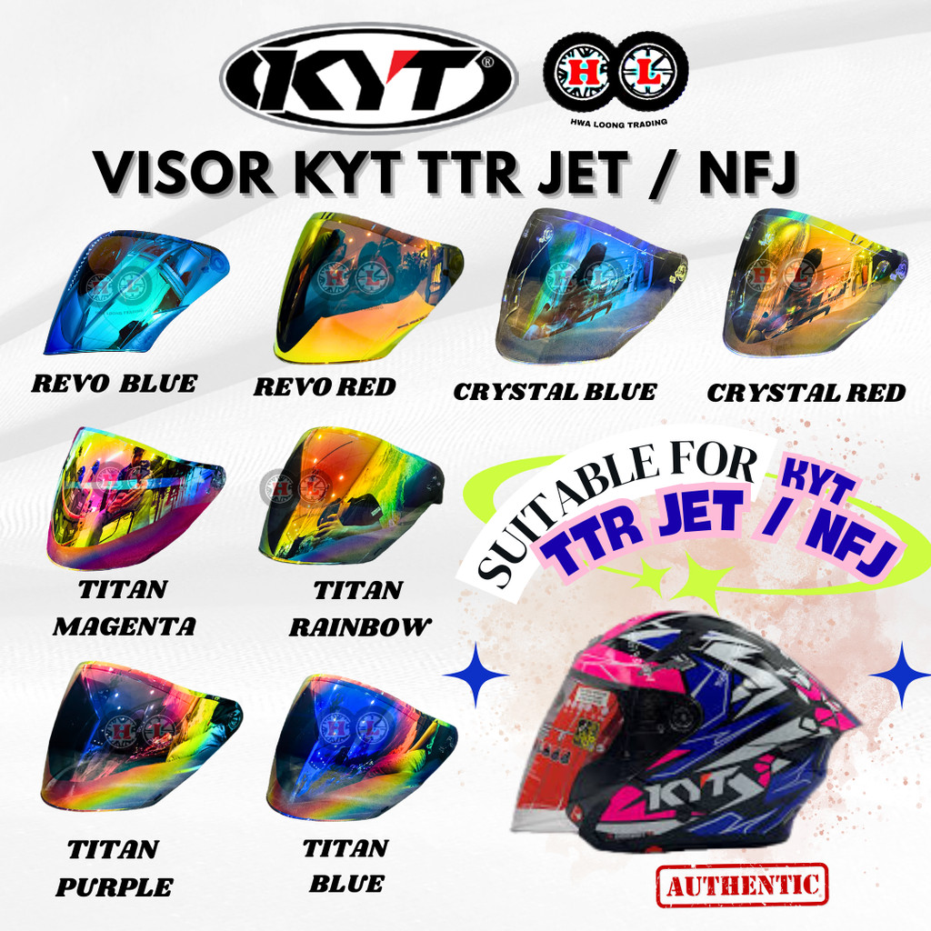 VISOR KYT NFJ KYT TTR JET ( VISOR SIANG & MALAM KYT NFJ TTR JET BRAND ...