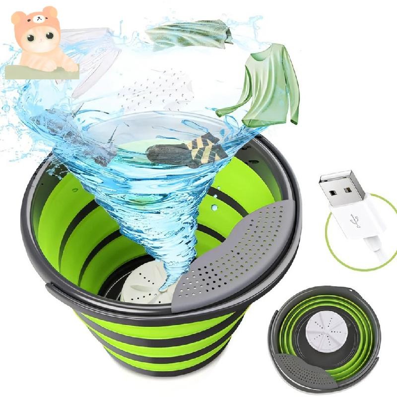 Daiso 10L Mini Washing Machine, Portable Foldable Washing Tub Washing ...