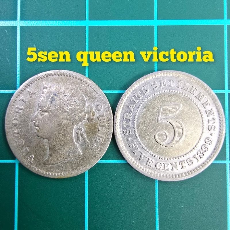 (B26) syiling 5sen queen victoria duit syiling lama duit lama barang ...