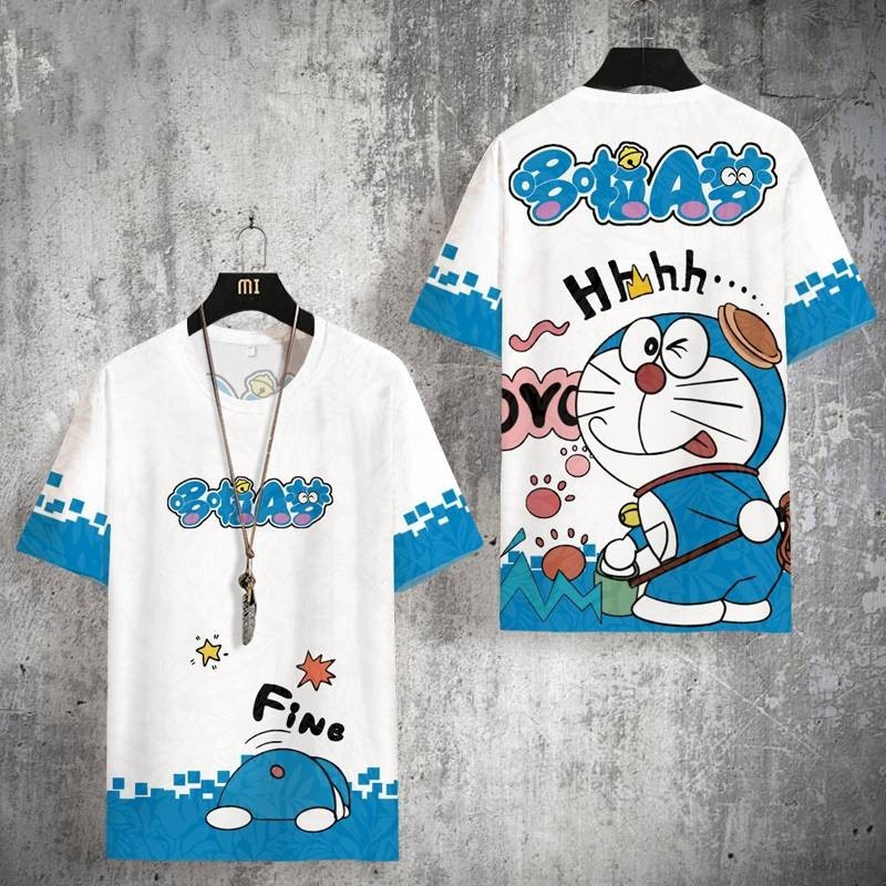 Leisure children's short sleeved T-shirt printed with Doraemon 3D ...