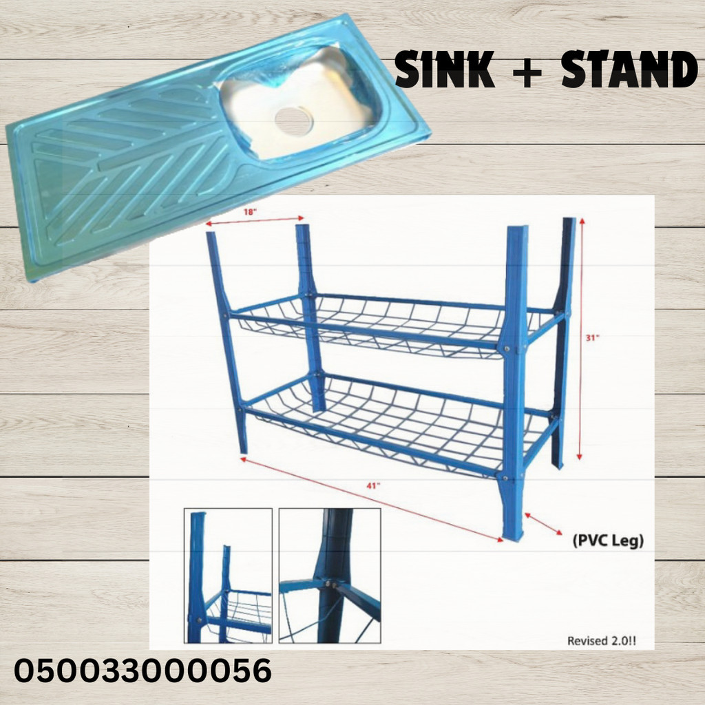 18" x42"Kitchen Stainless Steel Sink with Sink Stand Complete Set/Rak ...