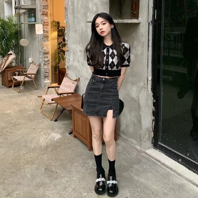 Wear Spicy Girl Denim Fried Street SmallchicSummer Skirt Outfit Female ...