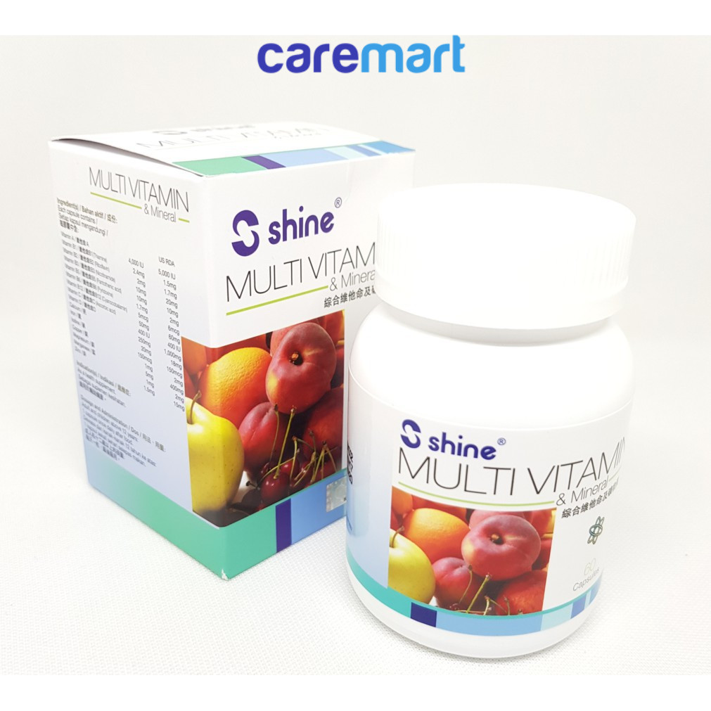 SHINE MULTIVITAMIN & MINERAL 60 CAPSULES (EXP: 11/2025) | Shopee Malaysia