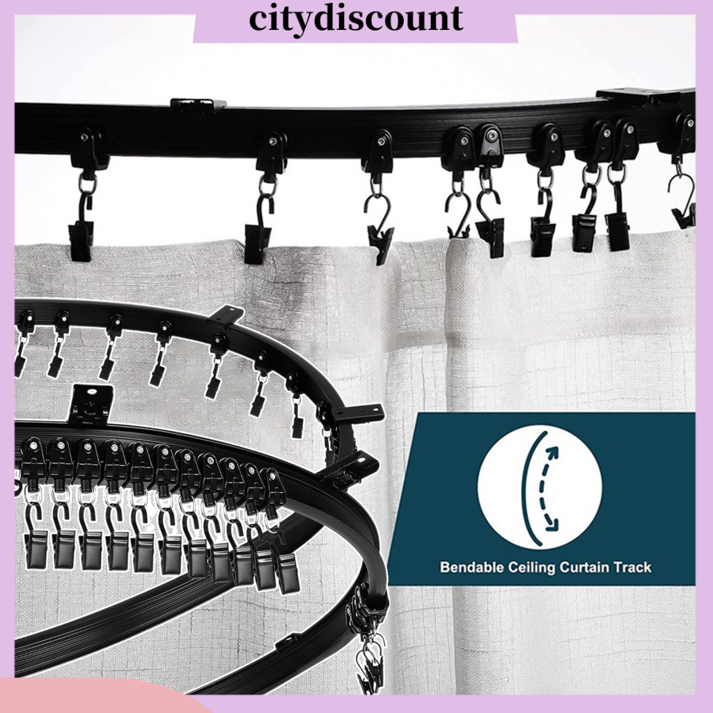 Flexible Curtain Rod Track Curtain System Versatile Ceiling Curtain ...