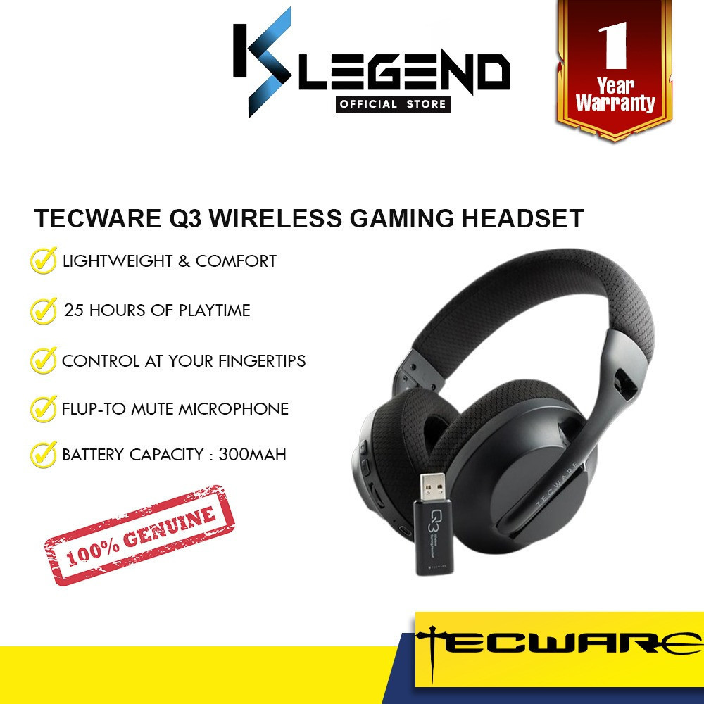 Tecware Q3 Wireless Gaming Headset | Tecware Q2 Gaming Headset [3.5mm ...
