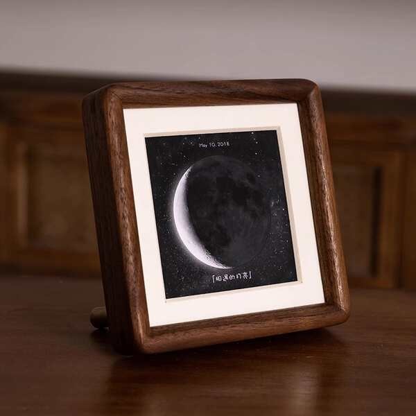 frame gambar frame gambar aesthetic Bulan bulan hitam walnut kayu pepejal bingkai foto meja ...