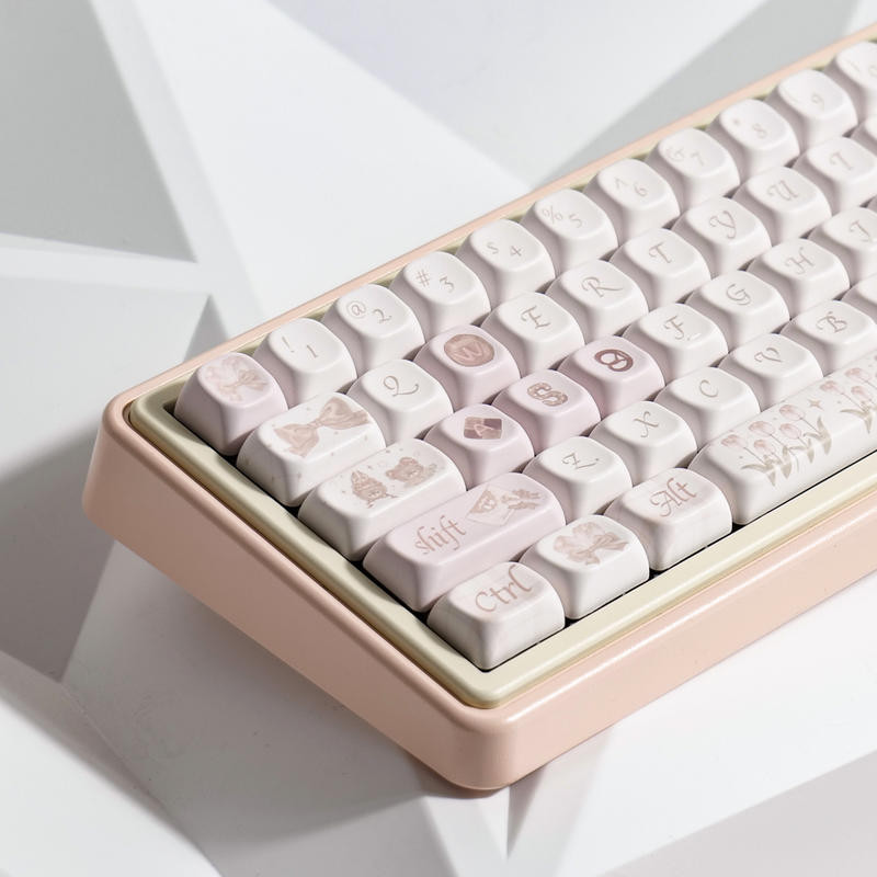 Spring Tea Party PBT Dye-Sub MDA FOA XOA Custom Keycap Set for ...