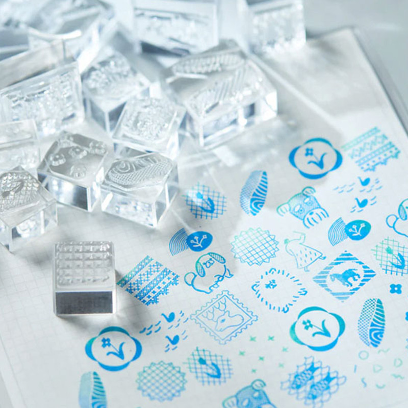 Japan King Jim King Jim Crystal Rubber Stamp Handbook Material ...
