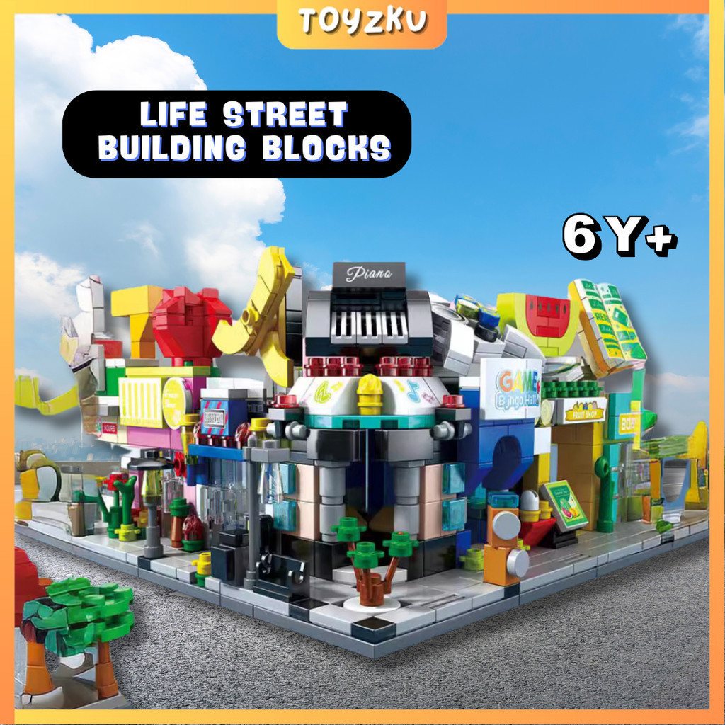 Live Street View Building Blocks Blok Pembinaan Lele Brother City Shop ...