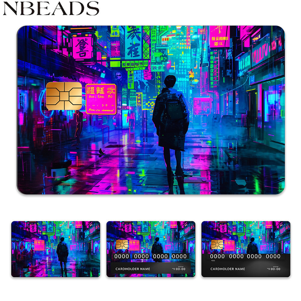 1Sheet Credit Debit Card Skin Sticker Cover Waterproof Scratch ...