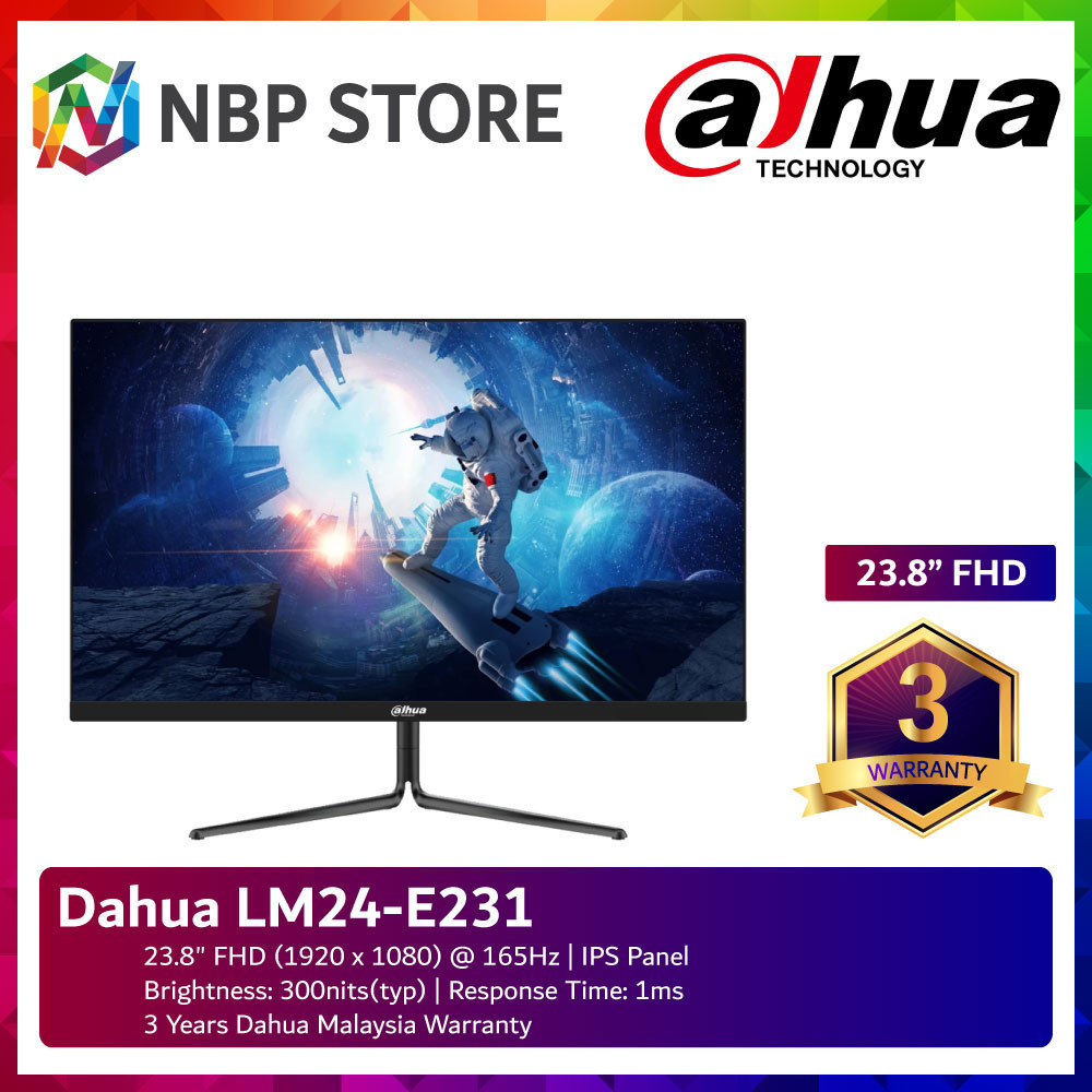 Dahua LM24-E231 23.8'' FHD 165Hz Gaming Monitor ( HDMI, DP, 3 Yrs Wrty ) | Shopee Malaysia