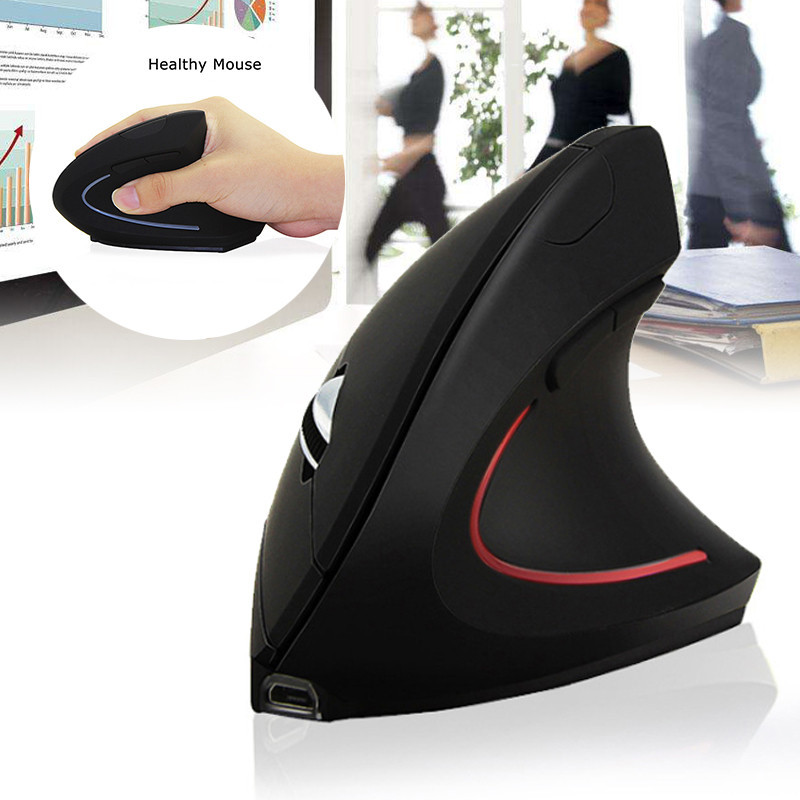 New Rechargable Wireless Ergonomic Vertical Optical Mouse Mice For ...