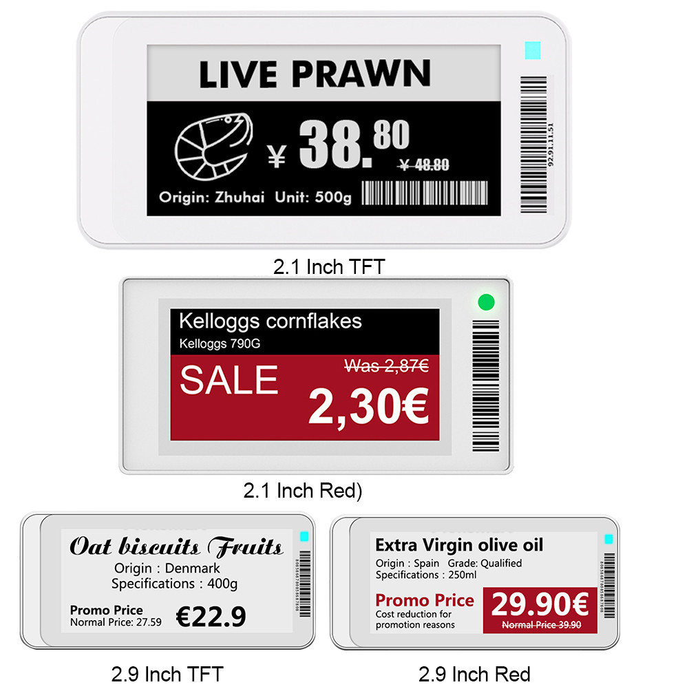 keepdreaming 2.1 \"2.9\" Epaper Electronic Price Tag Display Screen BT ...