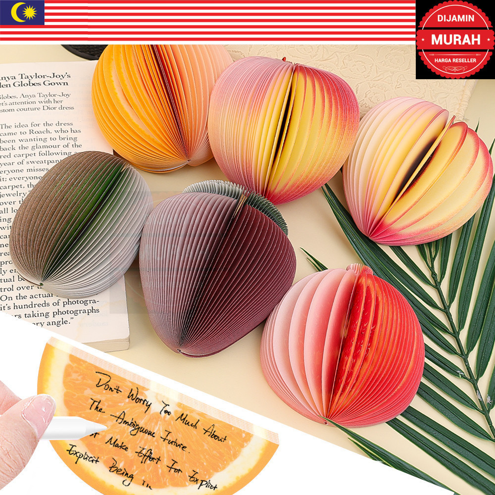 MP Creative Cartoon Fruit Shape Sticky Notes Notepad - Kawaii Pink ...