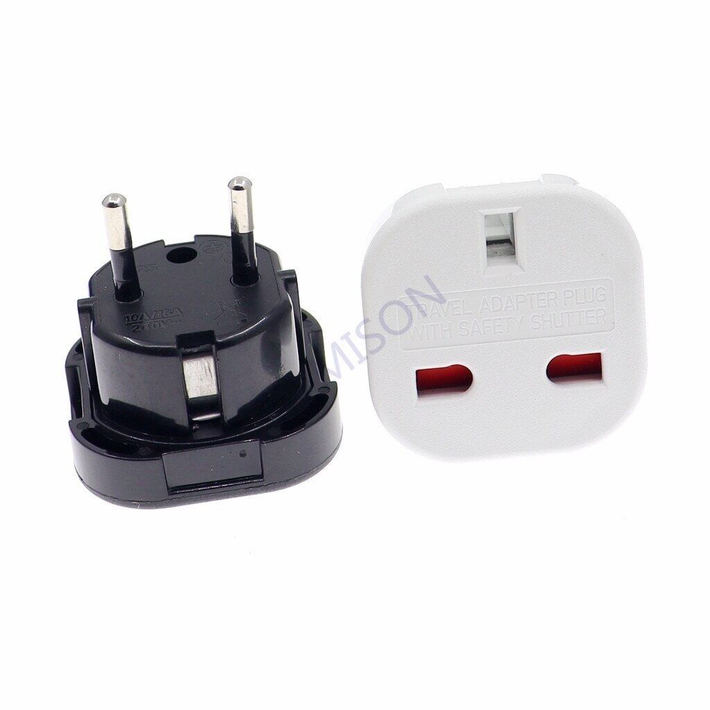 UK to EU Plug Converter 10A/16A 240V AC Power Adapter Charger Euro ...