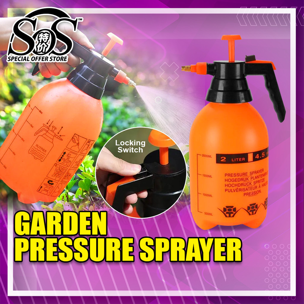 Multi-Purpose 2 Liter Garden Pump Pressure Sprayer Foam Water Spray ...