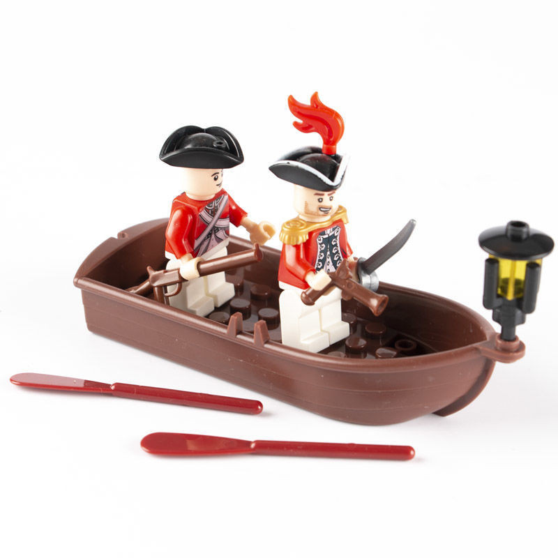 Moc City Pirate Minifigure Building Block Accessories Wooden Boat ...