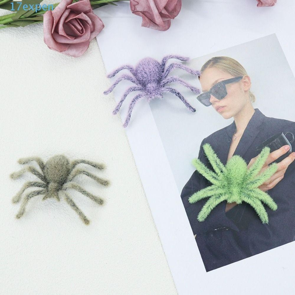 EXPEN Halloween Plush Spider, Funny 3D Flocking Black Spider, Spider ...