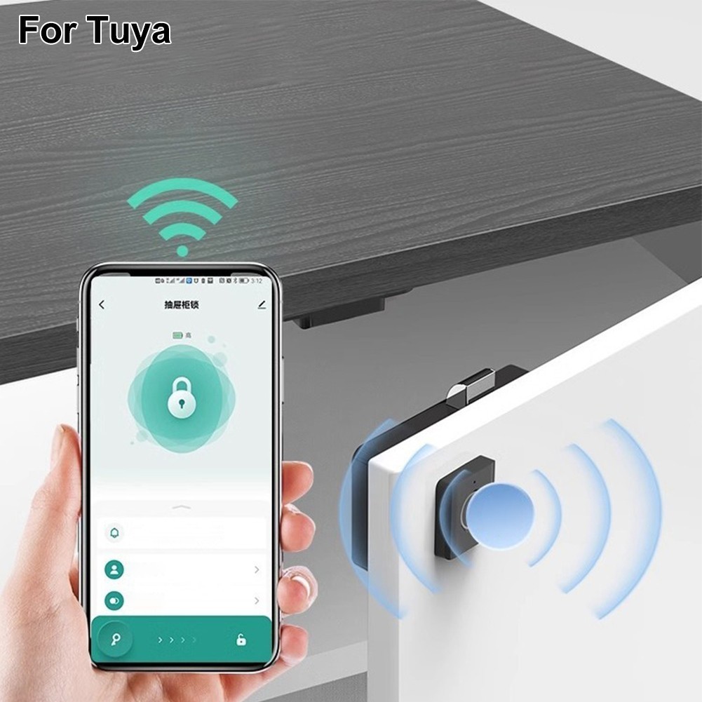 Drawer Cabinet Lock Fingerprint Cabinet Lock Keyless Smart Wooden Lock ...