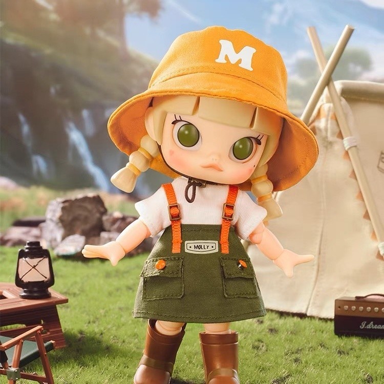 Popmart POPMART MOLLY Camping Plan Action Figure Cute Doll Gift Trendy ...