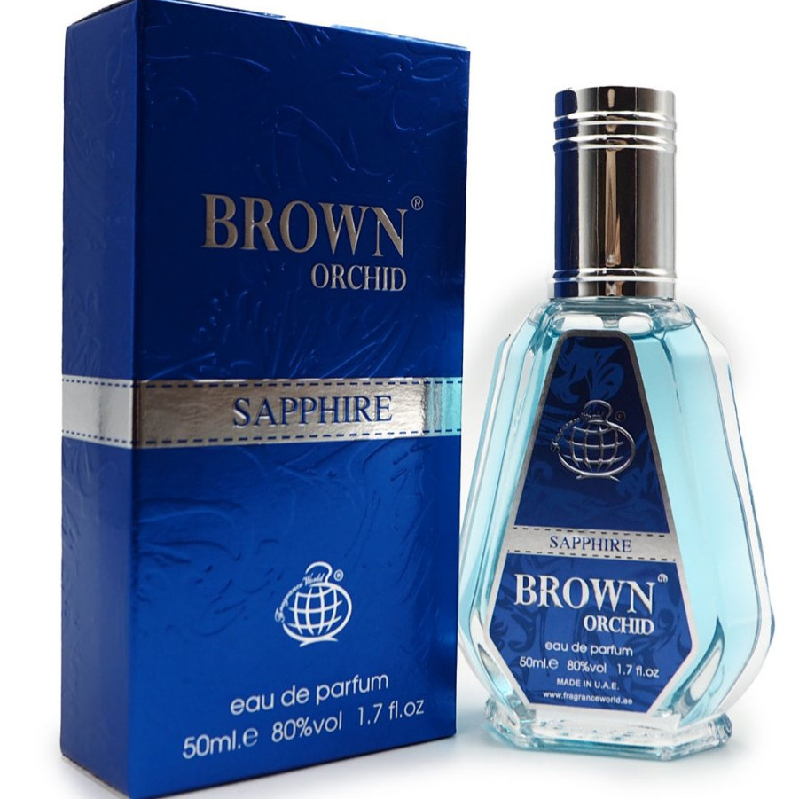 BROWN ORCHID" SAPPHIRE "PERFUME , 50ML EDP BY Fragrance World For Men ...
