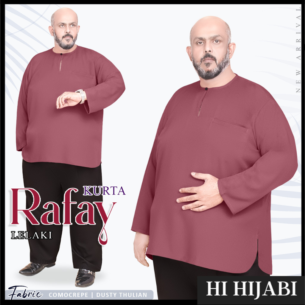 KURTA Baju Lelaki Dewasa Plus Size (4XL-6XL) Muslim Saiz Besar Big Size Premium Como Crepe Cloth ...