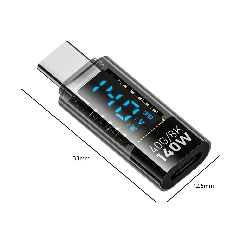 Type C To C Adapter PD140W USB4.0 40Gbps Type C Power Meter Tester for ...