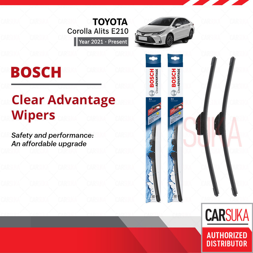 Bosch Clear Advantage U Hook Wiper Set for Toyota Corolla Alits E210 (BCA28"/BCA14") | Shopee ...