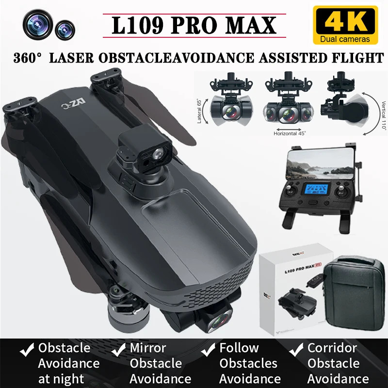 L109 PRO MAX RTS Rc Quadcopter Gps Drone 4k Dual Camera Profesional ...