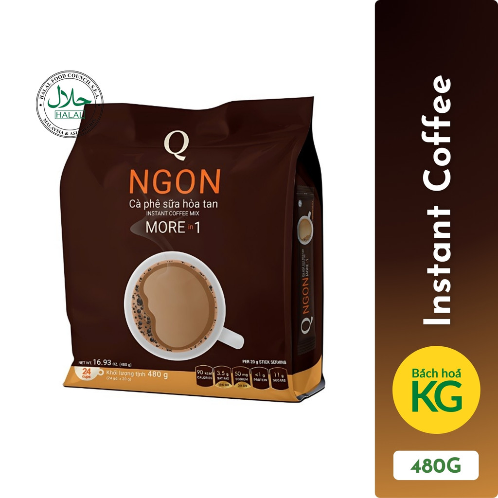 Tran Quang Ngon Instant Coffee Mix More In 1 480g Pack (24s x 20g) - Cà ...