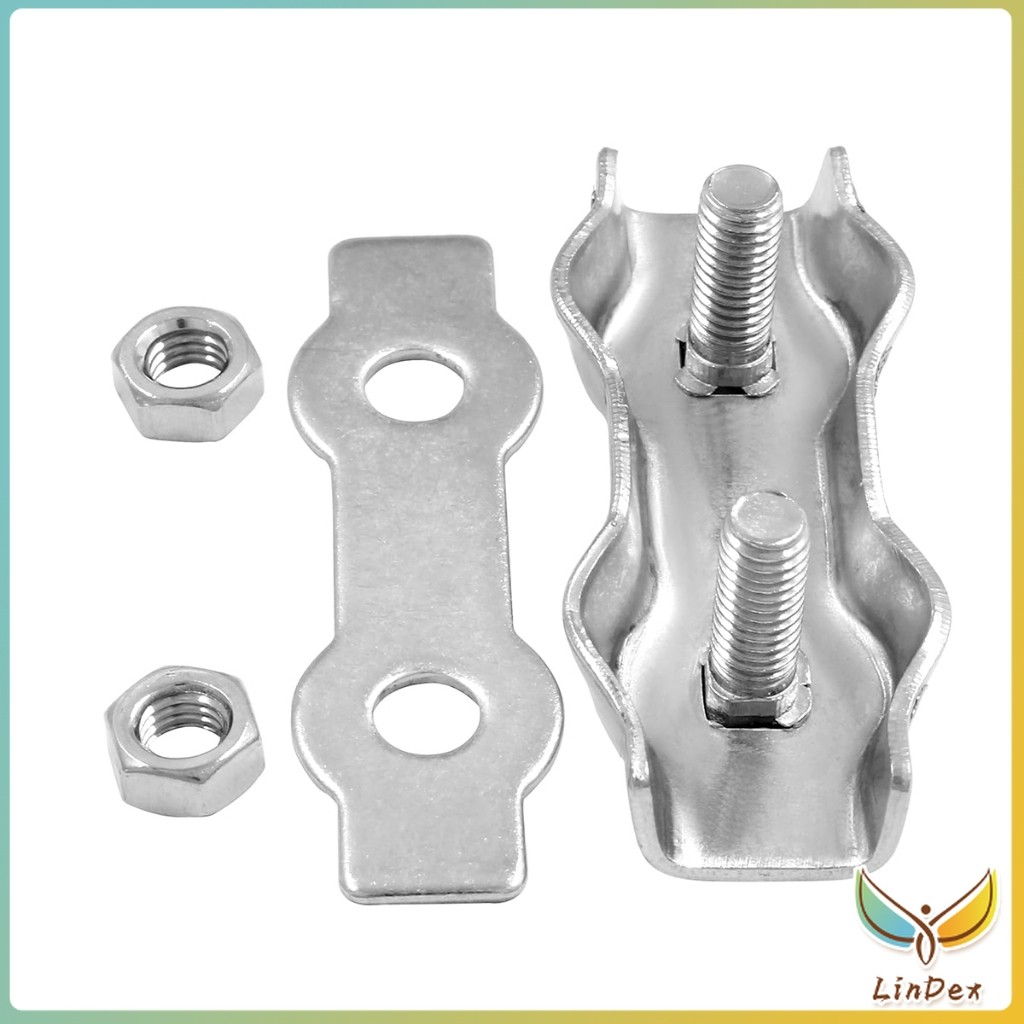LD Stainless Steel Wire Clip Wire Rope Clamp Double Clamp Cable Clip M2 ...