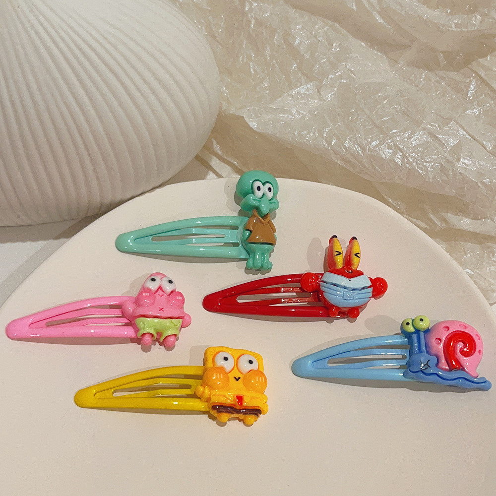 Super cute SpongeBob SquarePants Hair Clip Korean Cartoon Cute Pie Big ...