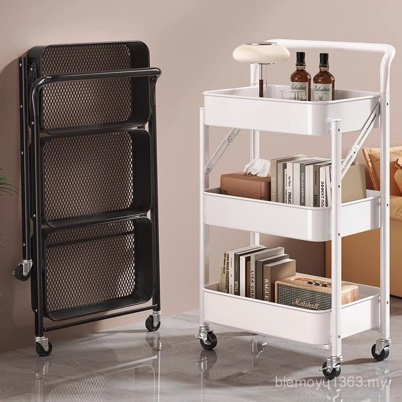 Trolley Rack Kitchen Snack Book Folding Storage Rack Gap Multi-Layer ...
