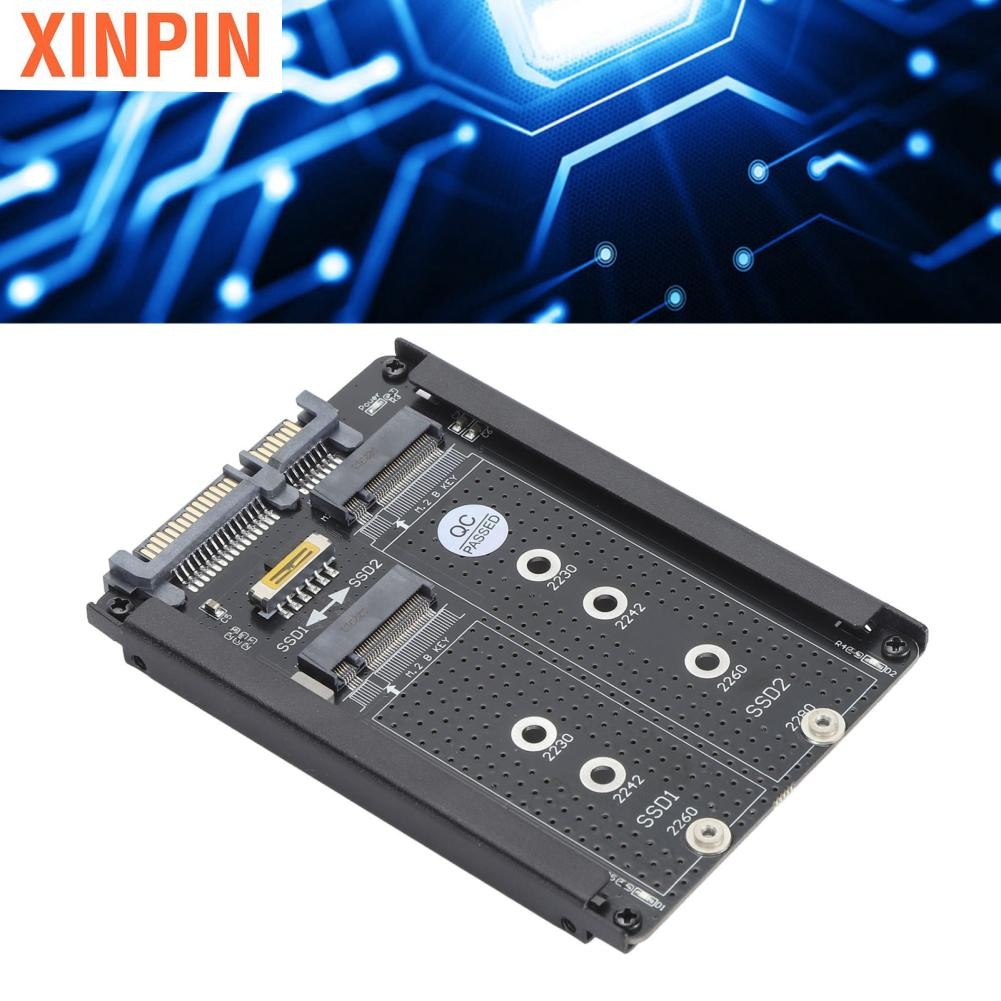 Xinpin M.2 SSD To 2.5inch SATA Adapter III Interface Dual NGFF B M Key ...