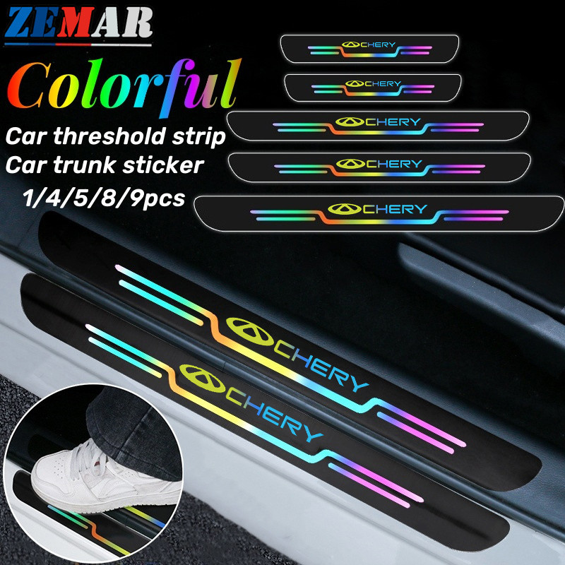 Chery Car Door Sill Sticker Colorful Reflective Sticker Car Threshold ...