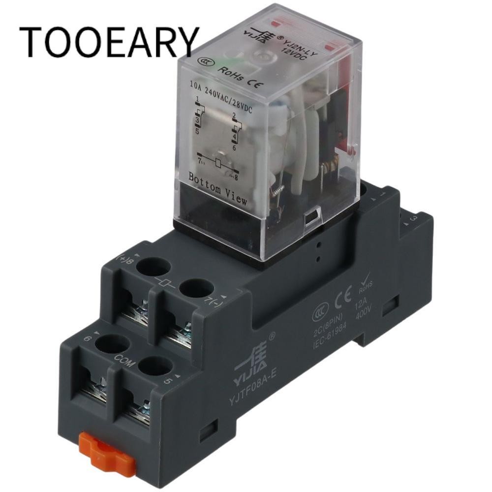 TAMAKO Electromagnetic Power Relay, 10 AMP 8-Pin Electric Relay, Socket ...
