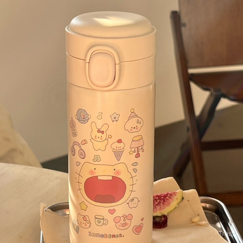 Original CuteinsCreative Simple Cartoon Bouncing Thermos Cup Good ...