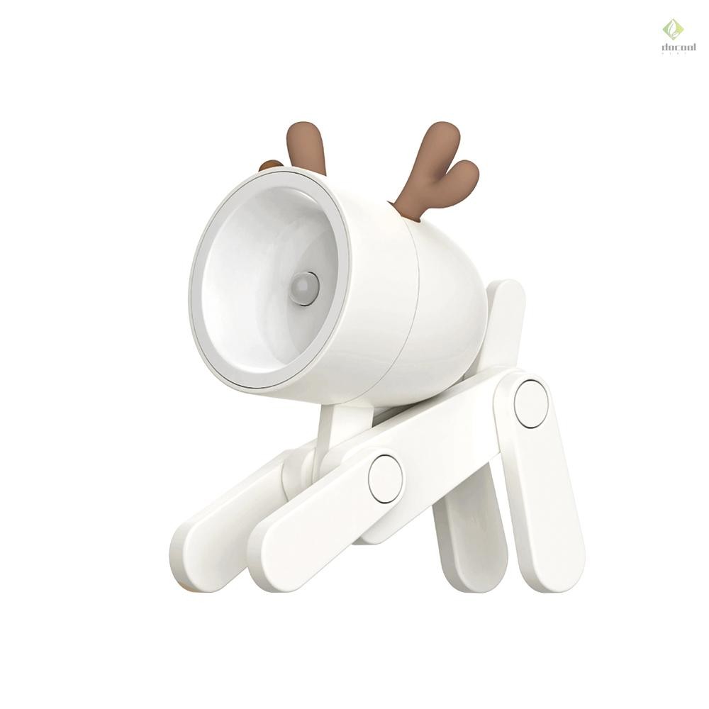 Cartoon Night Light Kid Lamp Mini Deer LED Desk Lamps Cute DIY Portable ...