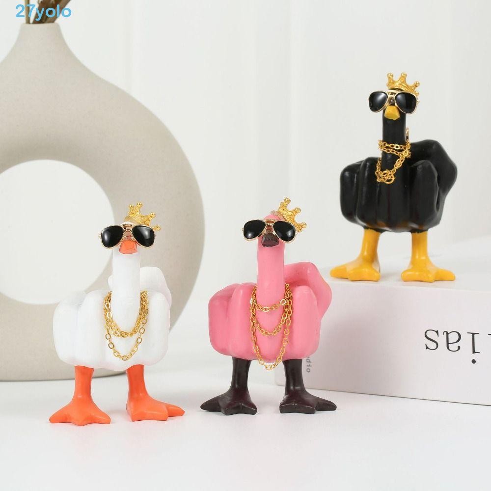 YOLO Middle Finger Duck Ornaments, DIY Crafts Cartoon Animal Middle ...