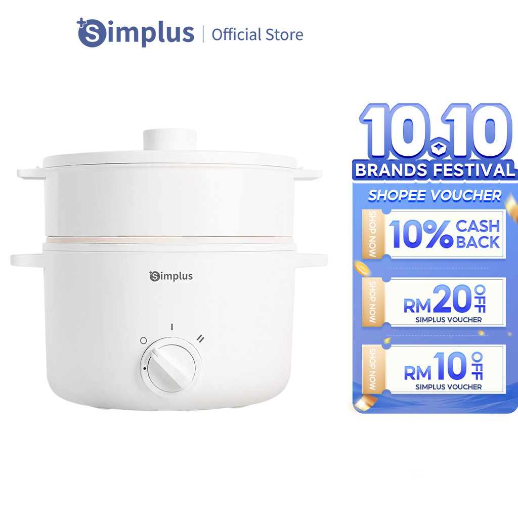 Simplus Multi-Functional Electric Cooker Steamer Rice Cooker 1000W High ...