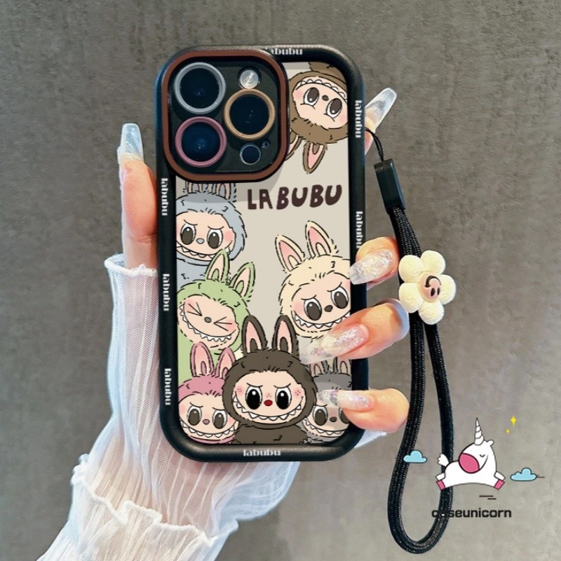 Trendy Brand Cartoon Cute Pop Mart Labubu Doodle Tag Bracelet Case ...