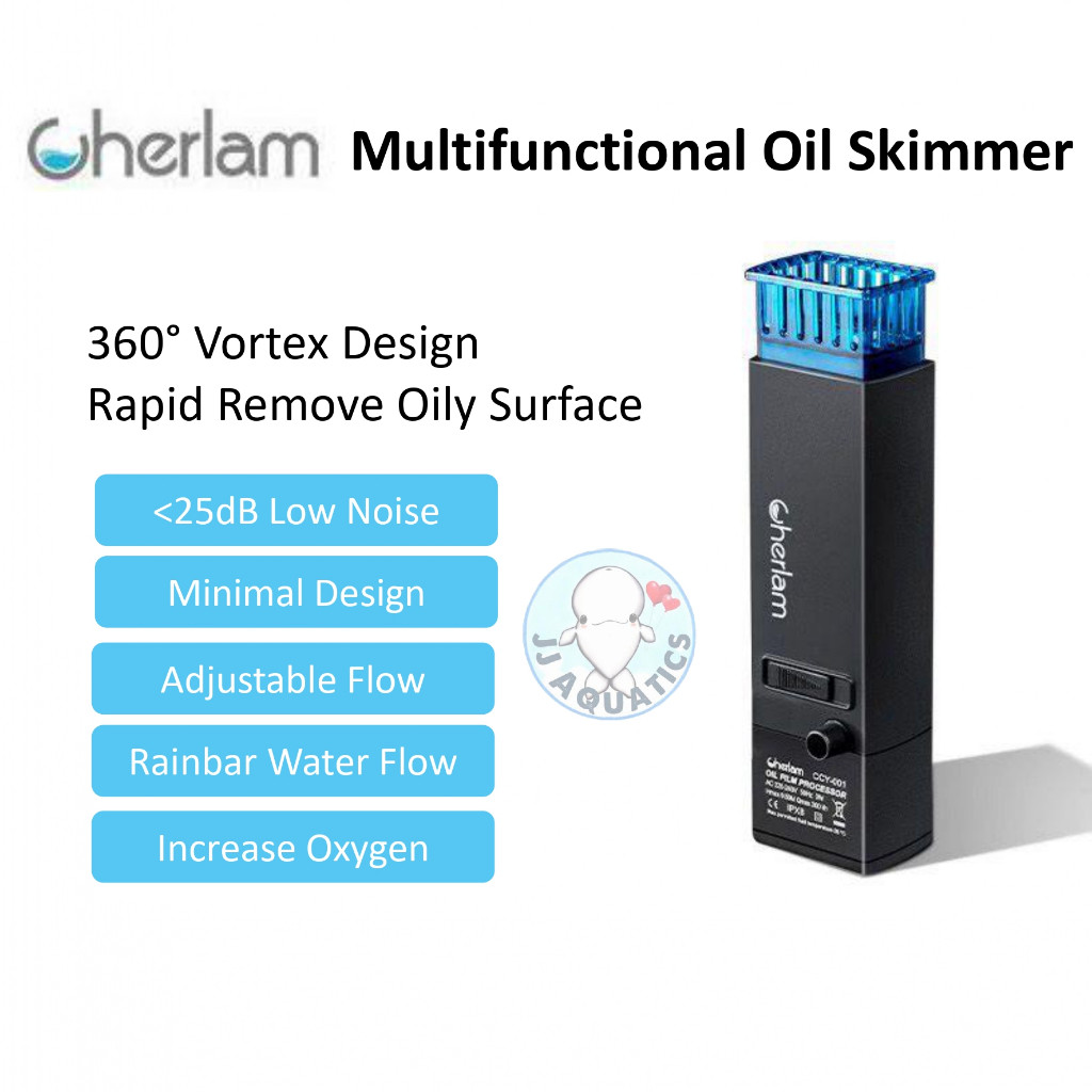 Cherlam Silent Multifunctional Aquarium Oil Skimmer Vortex Design ...