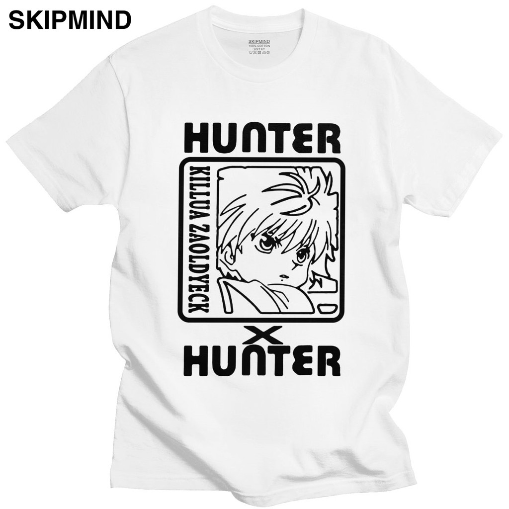 Classic Hunter X Basic Slim Fit Cotton Killua Zoldyck Tee Fitted Pure ...